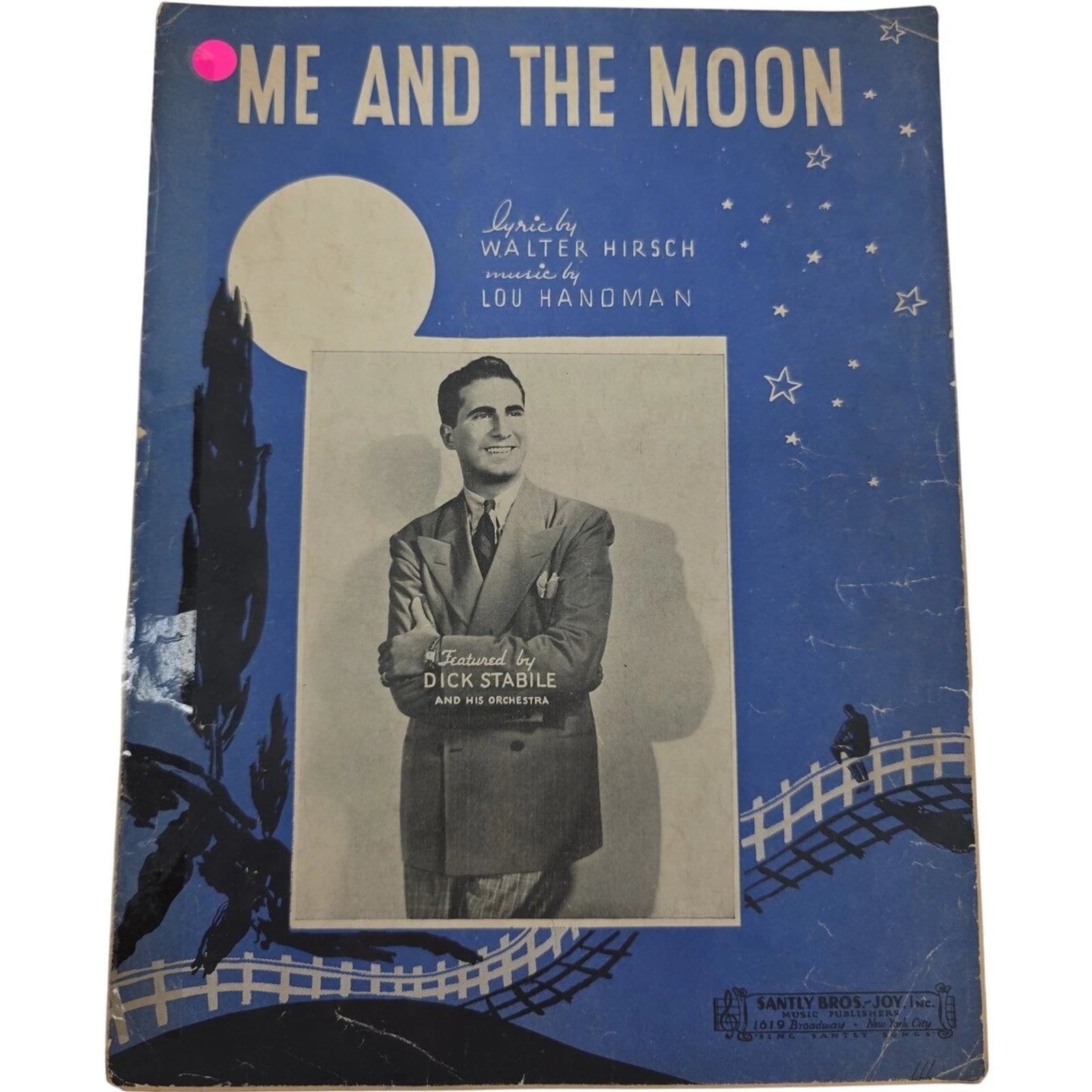 Me and the Moon 1936 Vintage Sheet Music Walter Hirsch Lou Handman Dic
