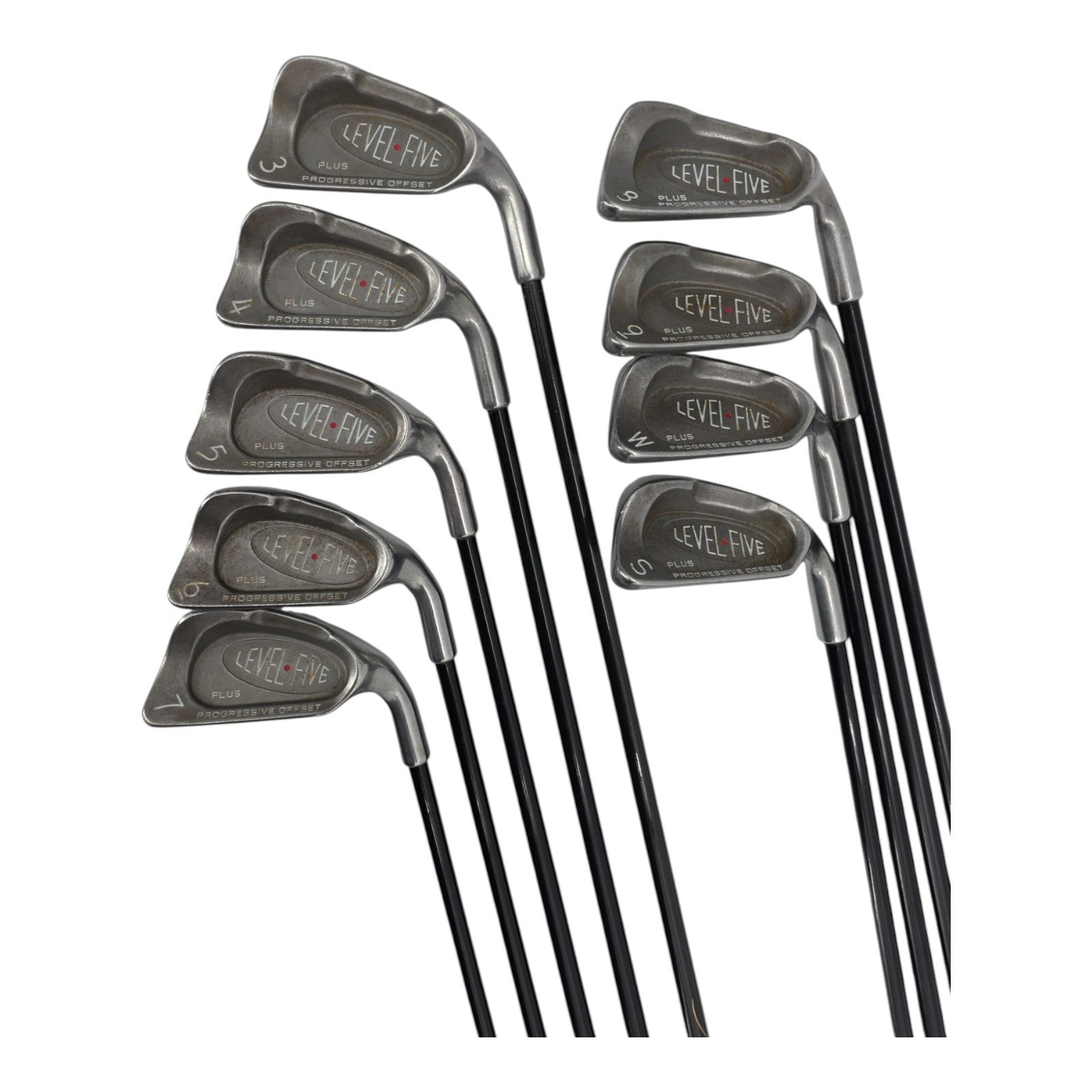 Level Five Plus Progressive Offset Golf Club Iron Set 3-9+PW+SW Bundle