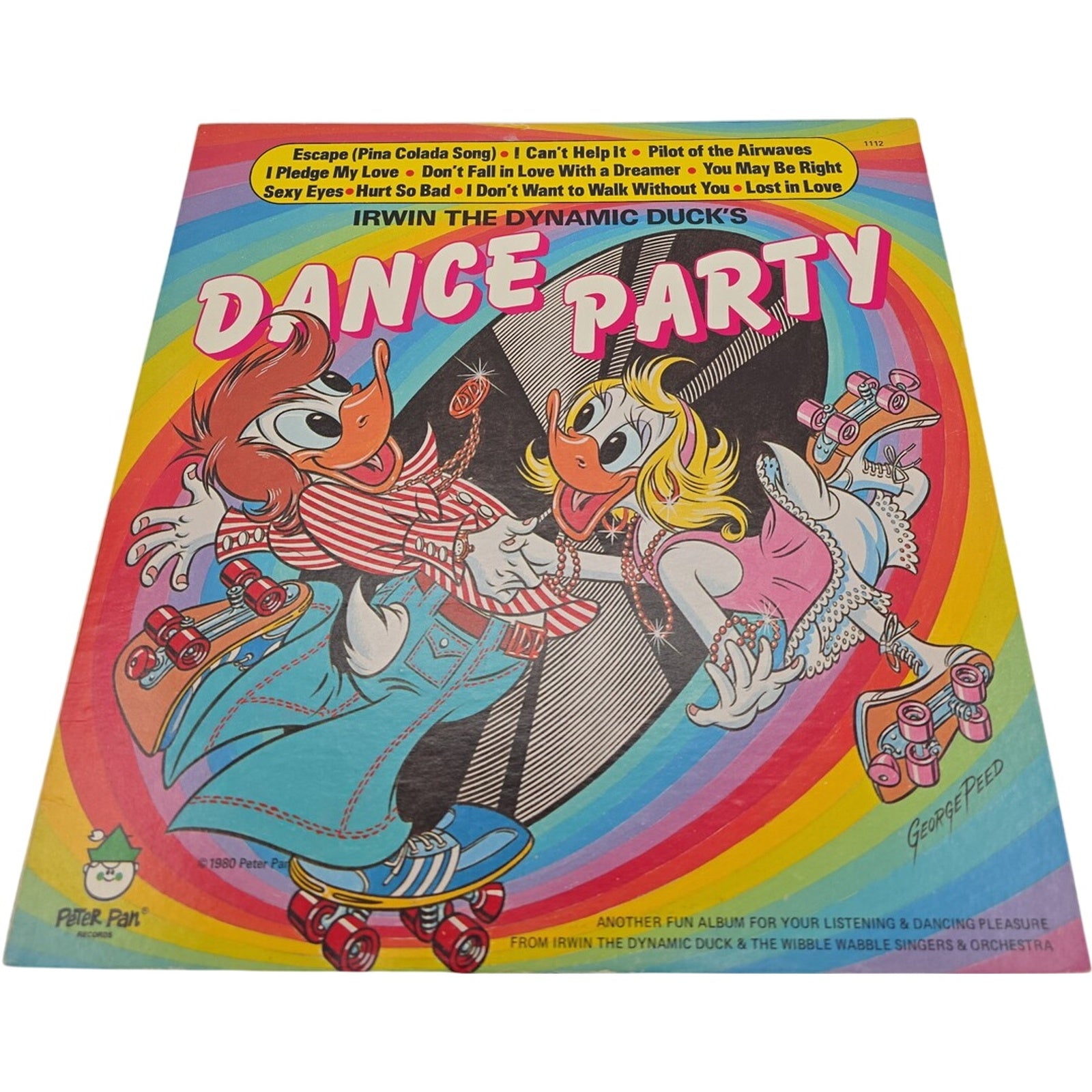 Irwin the Dynamic Duck’s Dance Party Vinyl LP 1980 Peter Pan Records T