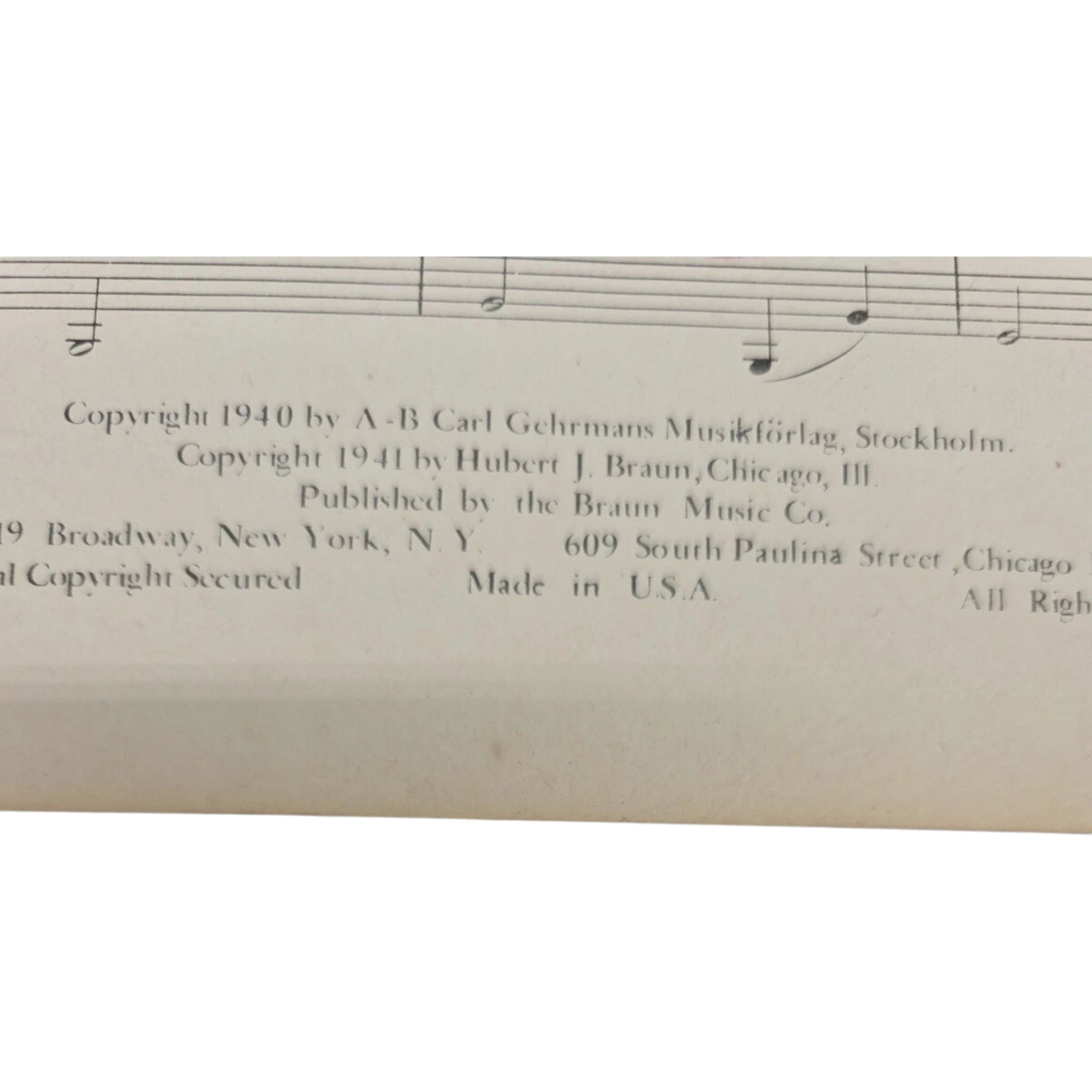 1940 The Shrine of St. Cecilia Vintage Sheet Music by Carroll Loveday