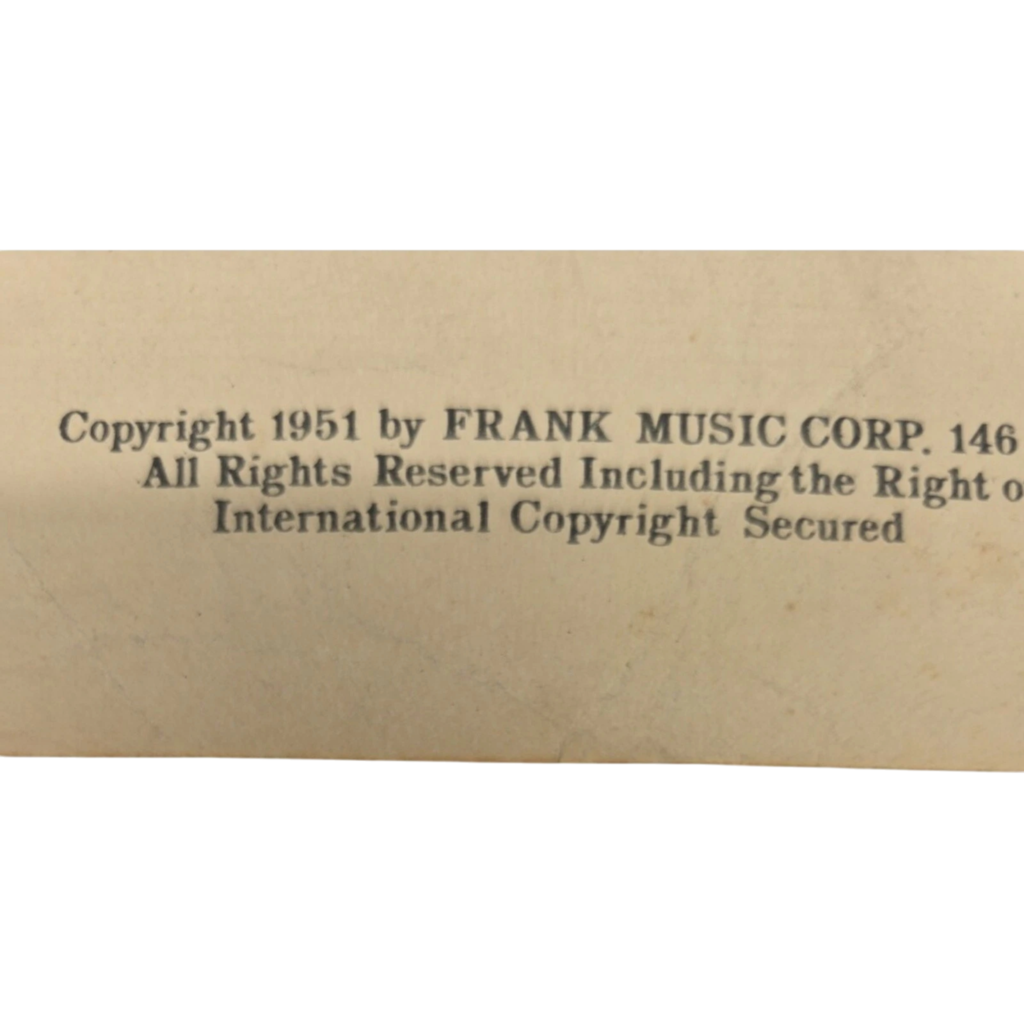 1951 The Strange Little Girl Vintage Sheet Music by Jerry Ross & Richa