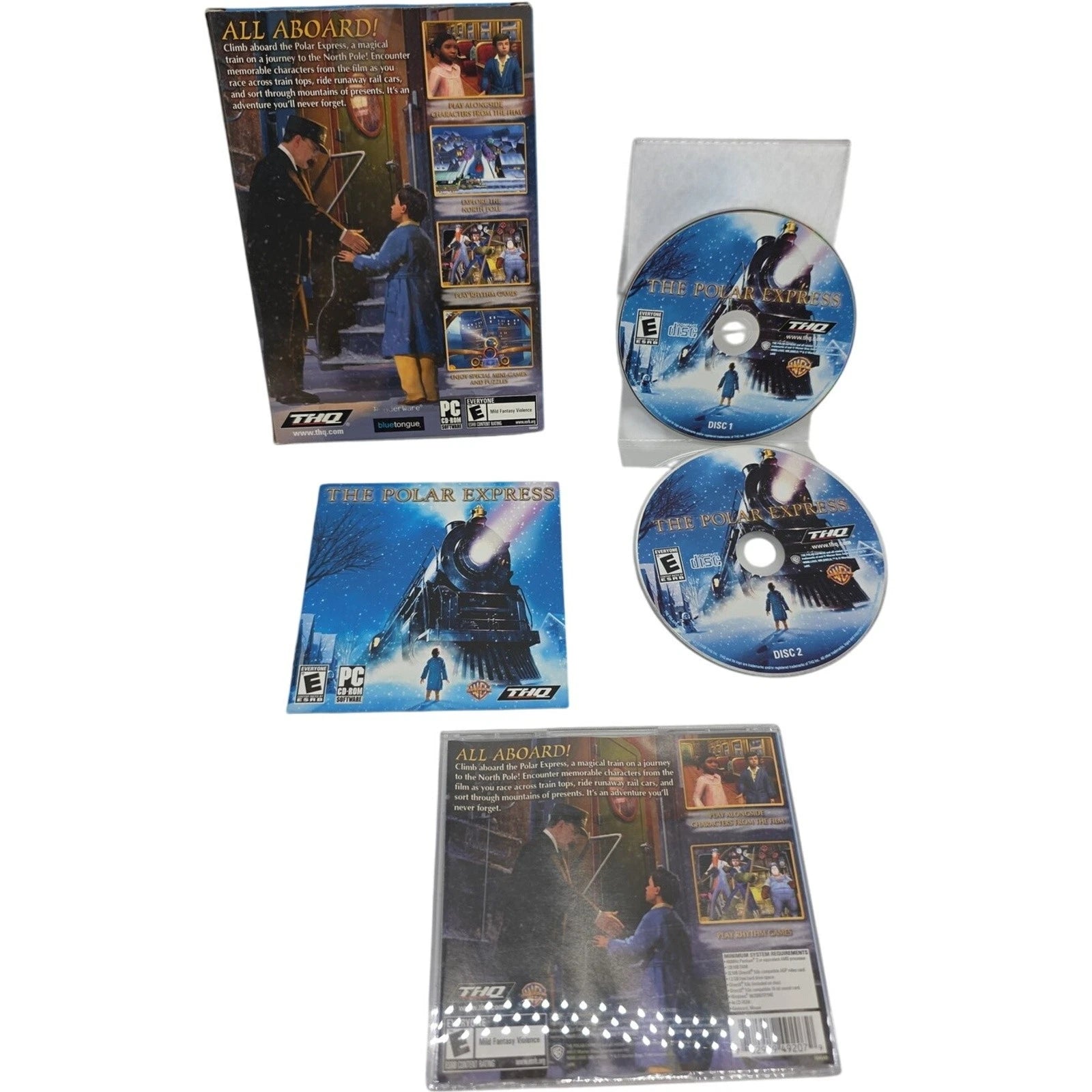 The Polar Express PC 2004 THQ PC CD ROM Software Game 2 Disc