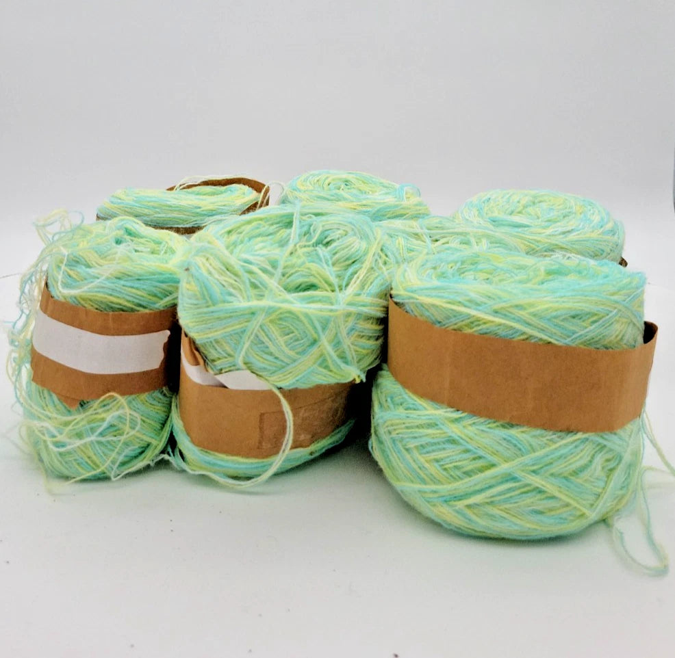 Vintage 1980s Variegated Yarn Lot of 8 Knitting Crochet Craft Skein