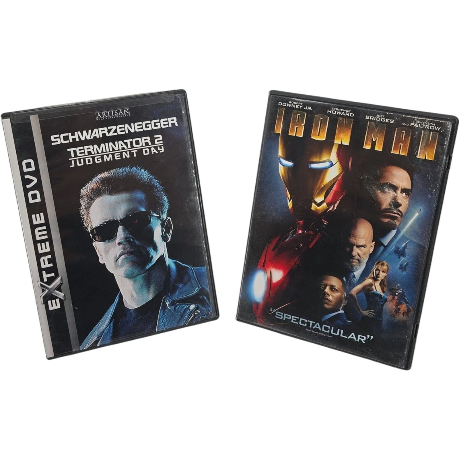 Terminator 2 Extreme DVD 2-Disc Set plus Iron Man DVD Lot Action Sci-F